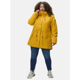 Wintermantel Ragwear "Wintermantel Monadis Rainy II Intl.", Damen, Gr. 4XL, gelb (gelb23), Obermaterial: 100% Polyester PES. Obermaterial: Futter: 100% Polyester PES. 100% Polyester PES., M&auml;ntel Wintermantel