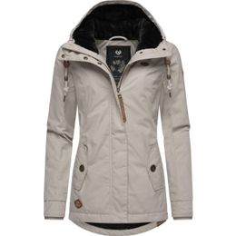 Winterjacke Ragwear "Winterjacke Monade", Damen, Gr. L, grau (zinc24), Obermaterial: 65% Polyester PES. 35% Baumwolle CO. Obermaterial: Futter: 100% Polyester PES. 100% Polyester PES., Jacken Winterjacke