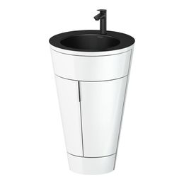 Duravit Waschtischunterschrank c-bonded Set Starck 1 56x86,4x60,5cm, st, IB, Gr. sw, we. hgl (S19514OBD850010)