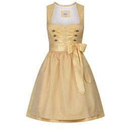 N&uuml;bler Dirndl N&Uuml;BLER "Midi Dirndl Gundula", Damen, Gr. 44, EURO, gelb, Obermaterial: 100% Polyester PES., Kleider Dirndl