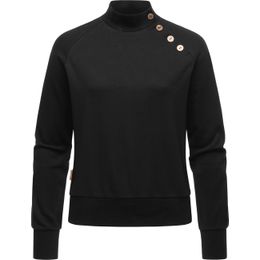 Rundhalspullover Ragwear "Sweatshirt Majjorka Solid", Damen, Gr. 3XL, schwarz, Obermaterial: 70% Baumwolle CO. 30% Polyester PES., Shirts Rundhalspullover