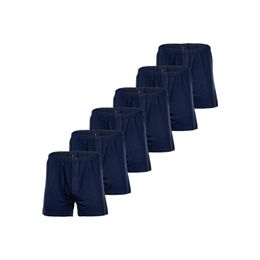 Boxershorts YOURBASICS "Boxershort 6er Pack", Herren, Gr. XL, blau, Obermaterial: 100% Baumwolle CO., Unterhosen Boxershorts
