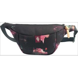 G&uuml;rteltasche Nitro "Hip Bag", Damen, Gr. B/H/T: 25cm x 14cm x 8cm, schwarz (schwarz, rosa), Polyester, Taschen G&uuml;rteltasche, Hip Bag, Bauchtasche, H&uuml;fttasche, Umh&auml;ngetasche