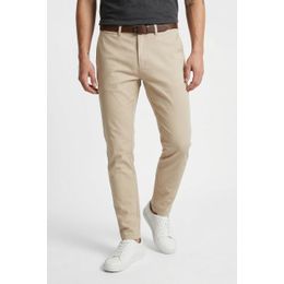 Jack & Jones Chinohose JACK & JONES "JPSTMARCO ADAM BELTED CHINO", Herren, Gr. 33, L&auml;nge 32, string, Web, Obermaterial: 98% Baumwolle, 2% Elasthan, unifarben, slim fit kn&ouml;chellang, Hosen Chinohose
