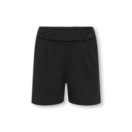 Shorts KIDS Only "KOGGEGGO LIFE BUTTON SHORTS VD JRS NOOS", Jungen, Gr. 122, N-Gr, schwarz, Jersey, Obermaterial: 95% Polyester, 5% Elasthan, unifarben, regular fit ca. Mitte Oberschenkel, Hosen Shorts