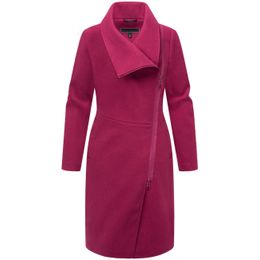 Kurzmantel Navahoo "Kurzmantel Samtrose 14", Damen, Gr. 3XL, lila (berry wine), Obermaterial: 90% Polyester PES. 10% Viskose CV. Obermaterial: Futter: 100% Polyester PES., M&auml;ntel Kurzmantel