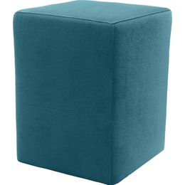 Hocker "LOOKS XX", blau (petrol), B:38cm H:47cm T:38cm, 100% Polyester, LOOKS by Wolfgang Joop, Hocker, Hocker, kubische Form, ideal als Fu&szlig;ablage