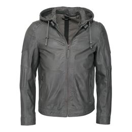 Lederjacke Maze "Lederjacke 42021309", Herren, Gr. XXL, grau, Obermaterial: 100% Lammnappaleder LANA. Futter: 100% Baumwolle CO., Jacken Lederjacke