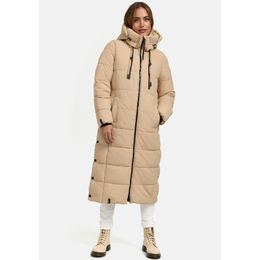 Winterjacke Marikoo "Marikoo Nadeshikoo XVI Damen lange Winter Steppjacke B985", Damen, Gr. S, beige, Obermaterial: 100% Polyester PES., Jacken Winterjacke
