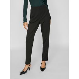 Anzughose Vila "VIVARONE HW PANTS-NOOS", Damen, Gr. 34, N-Gr, schwarz, Web, Obermaterial: 66% Polyester, 28% Viskose, 6% Elasthan, unifarben, regular fit normal, Hosen Anzughose