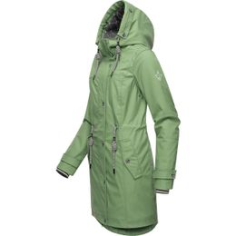 Regenmantel PEAK TIME "Regenjacke L60042", Damen, Gr. 5XL, gr&uuml;n (lodenfrost23), Obermaterial: 100% Polyurethan PU. Obermaterial: Futter: 100% Polyester PES. 100% Polyester PES., M&auml;ntel Regenmantel