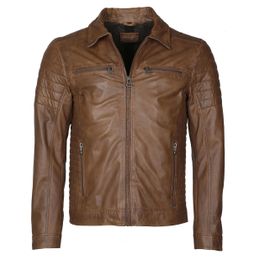 Lederjacke Maze "Lederjacke", Herren, Gr. M, braun (hazelbraun), Obermaterial: 100% Lammleder LEL. Futter: 100% Baumwolle CO., Jacken Lederjacke