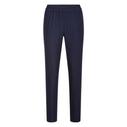 Stoffhose GOLDNER "Kurzgr&ouml;&szlig;e Hose SARA mit Rei&szlig;verschlusstaschen", Damen, Gr. 26, K-Gr, blau (marine), Obermaterial: 95% Polyester PES. 5% Elasthan EL., Hosen Stoffhose