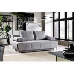 Schlafsofa WERK2 "Troya Bettsofa mit Bettkasten und Federkern, Breite 210cm", grau, B:210cm H:95cm T:95cm, 95% Polyester, 5% Nylon, Sofas, Schlafsofa, 2-Sitzer Sofa und Schlafcouch mit Federkern & Bettkasten