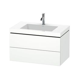 Duravit Waschtischunterschrank c-bonded L-Cube 80x48cm, 1 HL, we. ma, 2 Schub., wandh&auml;ngend (LC6927O1818)