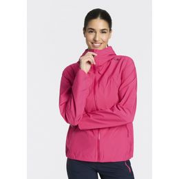 Regenjacke CMP, Damen, Gr. 42, magenta, Obermaterial: 100% Polyester, Jacken Regenjacke, mit regulierbarer Kapuze, Zwei-Lagen-Konstruktion, &Uuml;bergangsjacke