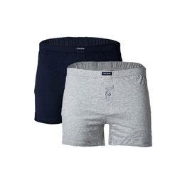 Boxershorts Ceceba "Boxershort Shorts 2er Pack", Herren, Gr. XL, grau, Obermaterial: 100% Baumwolle CO., Unterhosen Boxershorts