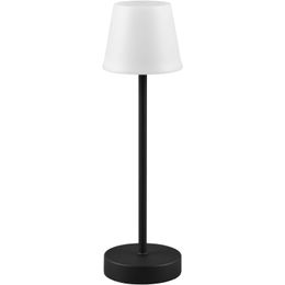 LED Au&szlig;en-Tischleuchte REALITY LEUCHTEN "Martinez", schwarz (schwarz matt), H:39cm &Oslash;:11cm, Leuchten, LED Au&szlig;en-Tischleuchte, Touch Tischlampe dimmbar Lichtfarbe einstellbar, Akku, USB-C Anschluss