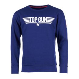 Sweatshirt Top Gun "Sweatshirt PP201019", Herren, Gr. M, blau (navy), Obermaterial: 60% Baumwolle CO. 40% Polyester COOLMAX PES(Coolmax)., Sweatshirts Sweatshirt