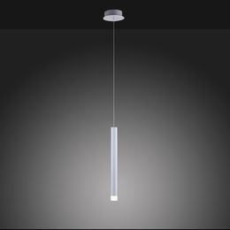 JUST LIGHT Pendelleuchte "BRUNO", grau (aluminiumfarben), 1, H: 120cm, 1 Stk., Leuchten, LED, Pendelleuchte
