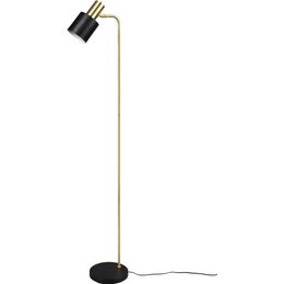 REALITY LEUCHTEN Stehlampe "Adam", gold, 1, H: 153,5cm, 1 Stk., Leuchten, Stehleuchte 153cm, exkl 1xE27 max 10W, Kippschalter am Metallschirm, Stehlampe