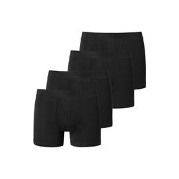Boxershorts Schiesser "Boxershort 4er Pack", Jungen, Gr. 176, schwarz, Obermaterial: 95% Baumwolle CO. 5% Elasthan EL., Unterhosen Boxershorts