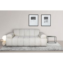 2-Sitzer Home Affaire "LYOTH Design-Sofa, moderne Steppung, Breite 180 cm", creme, B:180cm H:71cm T:93cm, 100% Polyester, Sofas, 2-Sitzer, mit Wellenunterfederung, gem&uuml;tlich und modern, komfortables Sitzgef&uuml;hl