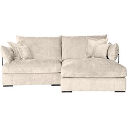 Ecksofa Home Affaire "Casa XXL L-Form, Breite 247 cm", beige, B:247cm T:187cm, 100% Polyester, Sofas, Ecksofa, Mega-Sofa, Cord oder Chenille-Struktur w&auml;hlbar, mit Federkern