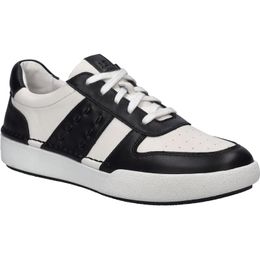 Sneaker Josef Seibel "Claire 27, schwarz-weiss", Damen, Gr. 39, schwarz (schwarz, wei&szlig;), Obermaterial: 100% Rindsleder Leather cow., Schuhe Sneaker