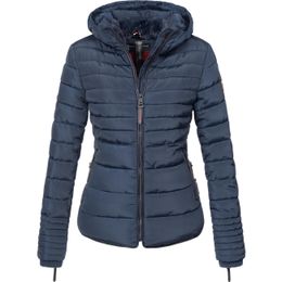 Winterjacke Marikoo "Winterjacke Amber", Damen, Gr. XXL, blau, Obermaterial: 100% Polyester PES. Obermaterial: Futter: 100% Polyester PES. 100% Polyester PES., Jacken Winterjacke