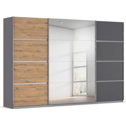 Kleiderschrank Rauch "Schwebet&uuml;renschrank OTTO&acute;s Choice Garderobe Schrank TOP ANGEBOT Avola", grau (graumetallic, eiche artisan, leisten chrom), B:315cm H:229cm T:62cm, Holzwerkstoff, Schr&auml;nke, Kleiderschrank, mit eleganten Zierleisten in Chrom, Schwarz oder Wei&szlig; MADE IN GERMANY