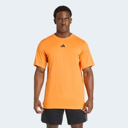 T-Shirt adidas Performance "D4T ESSENTIALS", Herren, Gr. L, pure orange, Obermaterial: 90% Polyester, 10% Elasthan, Shirts T-Shirt