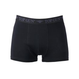 Boxer Top Gun "Boxershorts Doppelpack TGUW001", Herren, Gr. S, schwarz (schwarz, schwarz), Obermaterial: 95% Baumwolle CO. 5% Elasthan EL., Unterhosen Boxer