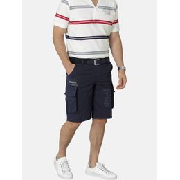 Bermudas Babista "Bermuda RAVIANO", Herren, Gr. 58, N-Gr, blau (dunkelblau), Obermaterial: 98% Baumwolle CO. 2% Elasthan EL., regular fit, Hosen Bermudas