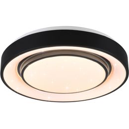 REALITY LEUCHTEN LED Deckenleuchte "Mona", schwarz, 1, &Oslash; 38cm H: 8cm, Leuchten, WiZ Smarthome Deckenlampe &Oslash; 38cm Steuerung per App RGB + CCT, dimmbar, LED Deckenleuchte