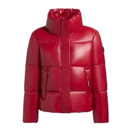 Steppjacke Khujo "Steppjacke Rinja Shiny-YM", Damen, Gr. XL, rot (ochre rot), Obermaterial: 50% Polyester PES. 50% Polyurethan PU. Obermaterial: Futter: 100% Nylon NY. 100% Polyester PES., Jacken Steppjacke