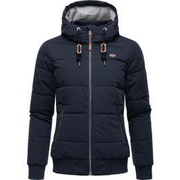 Steppjacke Ragwear "Winterjacke Nuggys Solid", Damen, Gr. XL, blau (navy), Obermaterial: 100% Polyester PES. Obermaterial: Futter: 100% Polyester PES. 100% Polyester PES., Jacken Steppjacke