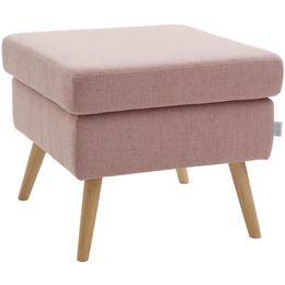 Hocker Home Affaire "Salla", rosa (ros&eacute;), B:58cm H:49cm T:58cm, Samtcord (92% Polyester 8% Polyamid);Struktur (100% Polyester);Struktur Hahnentritt (100% Polyester);Struktur fein (100% POlyester);Samtoptik (100% Polyester);Fellimitat (100%Polyester), Hocker, Hocker, Bezug auch in Luxus-Microfaser in Teddyfelloptik