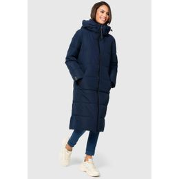 Steppjacke Marikoo "Marikoo Zuraraa lange Damen Winter Steppjacke B989", Damen, Gr. XS, blau (navy), Obermaterial: 100% Polyester PES., Jacken Steppjacke