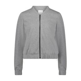 BETTY & CO Jackenblazer BETTY & CO "Blouson langarm", Damen, Gr. 40, grau (grau melange), Obermaterial: 66% Polyester PES. 32% Viskose CV. 2% Elasthan EL., Blazer Jackenblazer