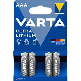 Varta Batterie PROFESSIONAL LITHIUM, Micro AAA, 1,5 V, 4 St&uuml;ck