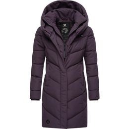 Steppmantel Ragwear "Steppmantel Natalka", Damen, Gr. XXL, lila (plum24), Obermaterial: 100% Polyester PES. Obermaterial: Futter: 100% Polyester PES. 100% Polyester PES., M&auml;ntel Steppmantel