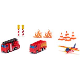 Spielzeug-Feuerwehr Siku "Siku Super, Geschenkset Feuerwehr (6330)", rot, Spielzeugfahrzeuge, Kinder, Kunststoff, Metall, Spielzeug-Feuerwehr