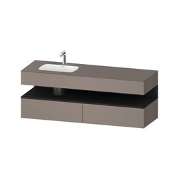 Duravit Einbauwaschtisch-M&ouml;bel-Set Qatego 160x50x60cm, Kon-WTU, B l, gra m/ba ma (QA4795080430000)