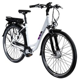 Z&uuml;ndapp Z&uuml;ndapp Z502 E Bike Damen 28 Zoll Pedelec 155-180 cm Elektrofahrrad wei&szlig;/lila 50 cm