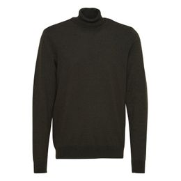 Strickfleece-Pullover Blend "Strickpullover BHBRUTON roll neck knit", Herren, Gr. L, gr&uuml;n (forest night), Obermaterial: 100% Polyester PES., Pullover Strickfleece-Pullover