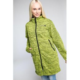 Strickmantel DEPROC Active "ELKSDALE LONG JACKET WOMEN", Damen, Gr. S (36), lime, 96% Polyester, 4% Elastan mit TPU Membrane, Windstopperb&uuml;ndchen, M&auml;ntel Strickmantel, auch in Gro&szlig;en Gr&ouml;&szlig;en erh&auml;ltlich