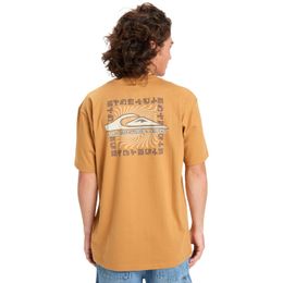 T-Shirt Quiksilver "Evo Border Lines", Herren, Gr. XS, almond, Obermaterial: 100% Walkfrottier;, Shirts T-Shirt