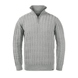 Troyer INDICODE "Troyer IDPaulo", Herren, Gr. L, grau (grau mix), Obermaterial: 100% Baumwolle CO., Pullover Troyer