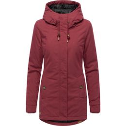 Winterjacke Ragwear "Winterjacke Monadena Parka YOUMODO", Damen, Gr. M, rot (wine rot), Obermaterial: 68% Baumwolle CO. 32% Nylon NY. Obermaterial: Futter: 100% Polyester PES. 100% Polyester PES., Jacken Winterjacke